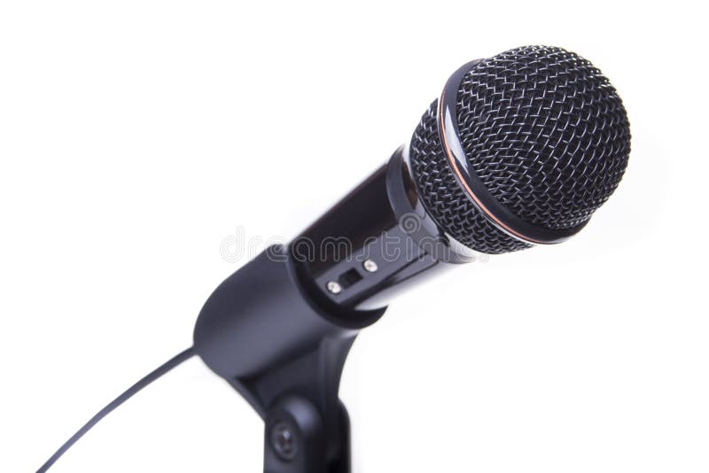 Black microphone stock photo. Image of single, remote - 27539942