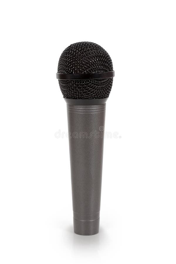 Black microphone stock image. Image of microphone, metal - 45839985