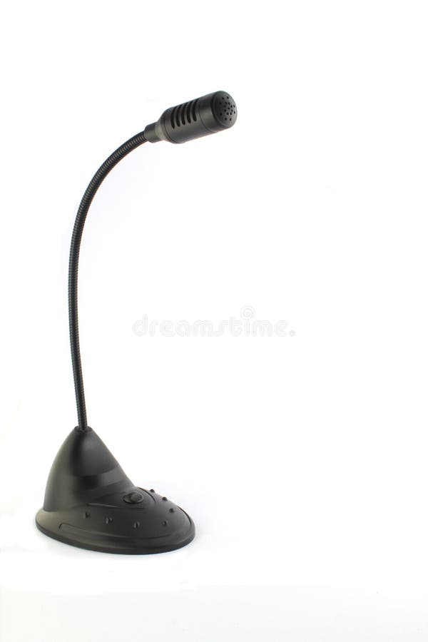 Black Microphone of PC stock image. Image of electronics - 19758273