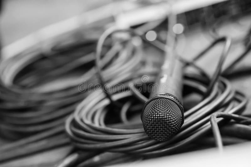 Black microphone stock photo. Image of event, equipment - 40903048
