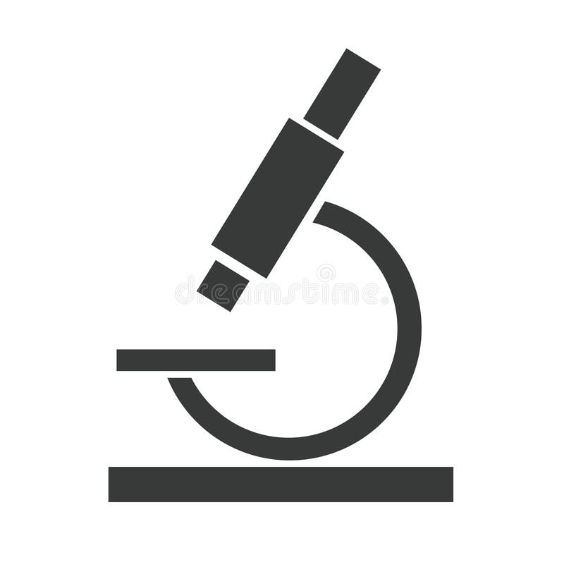 Black Microscope Icon on a White Background - Vector Illustration Stock ... Black Microscope Icon on a White Background - Vector Illustration Stock ...