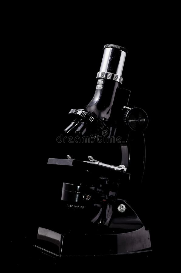 Black Microscope stock photo. Image of biology, isolated - 304585418