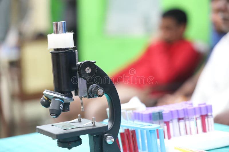Black Microscope at Science Lab Stock Image - Image of children, life ...
