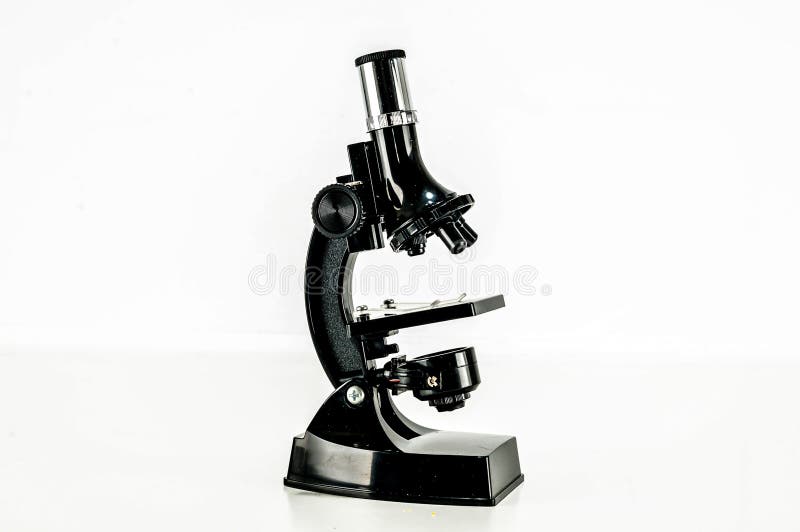 Black Microscope Sitting White Surface Stock Photos - Free & Royalty ...