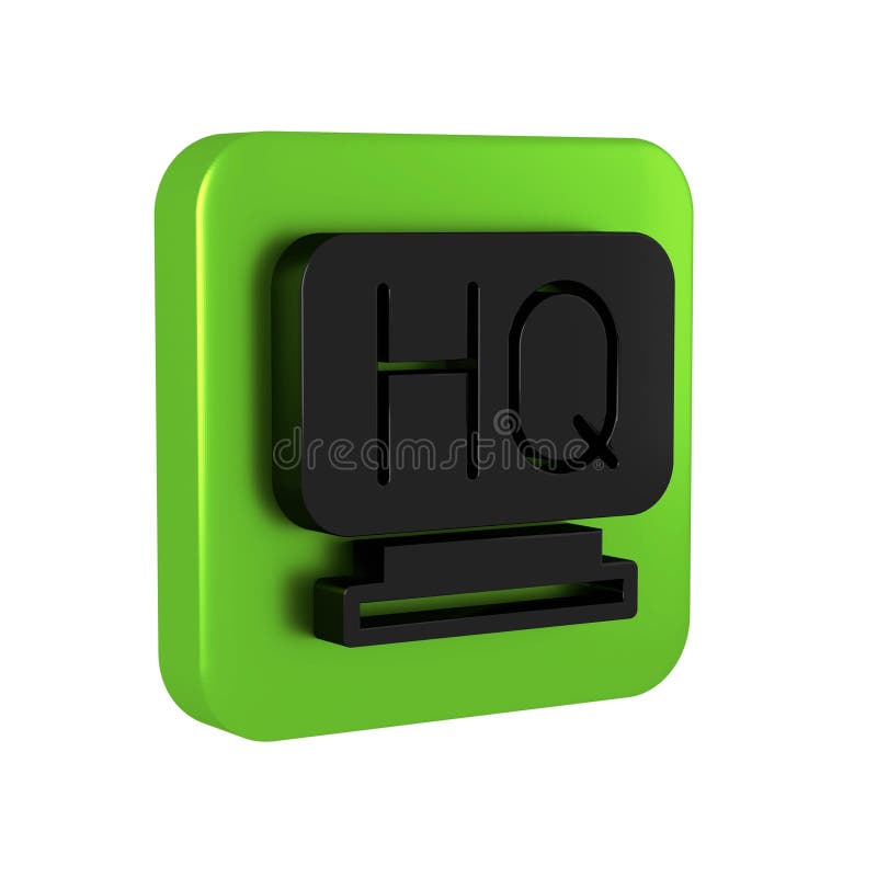 Black Military Headquarters Icon Isolated on Transparent Background ...