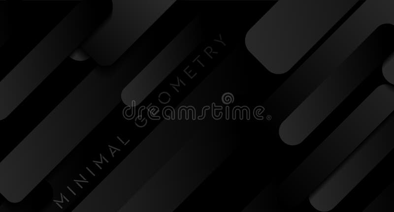 Abstract Black Hi-tech Geometric Minimal Background Stock Vector ...