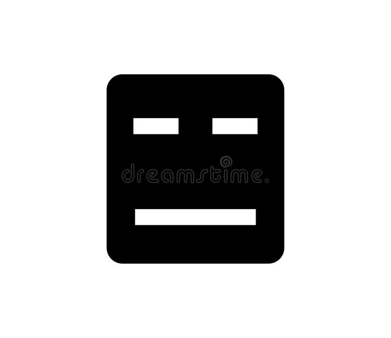 Computer Face on White Background Stock Vector - Illustration of stack ...