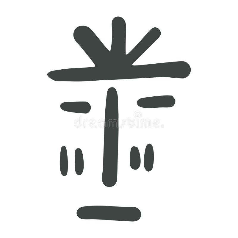 Black Minimalist Abstract Face Line Art with Bold Features Stock Vector ...