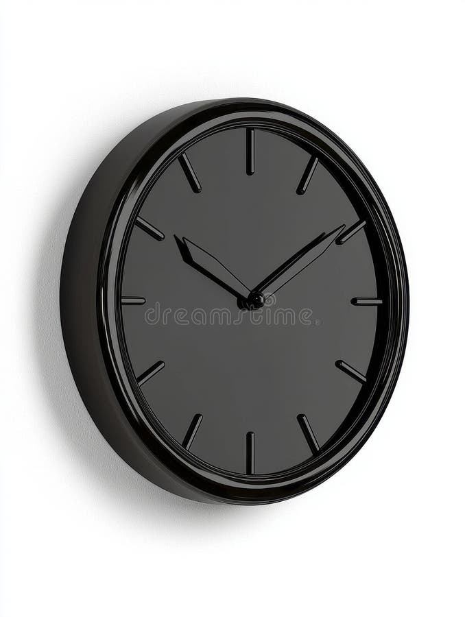 Minimalist Analog Clock Design with a White Background. the Clock ...