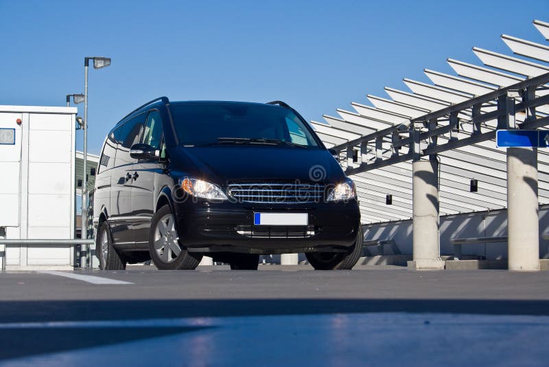 Black minivan stock photo. Image of city, cargo, parking - 5687048