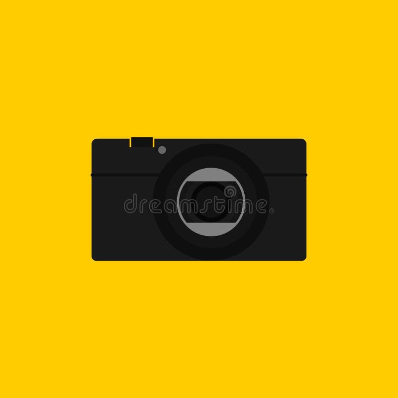 Black Mirrorless Camera Vector Illustration Stock Vector - Illustration ...
