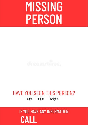 Blank Missing Poster Template Stock Illustrations – 65 Blank Missing ...