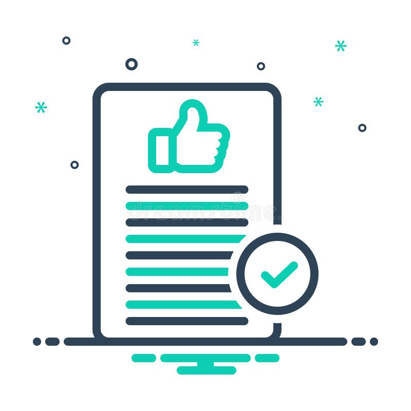 Mix Icon for Acceptable, Admissible and Agreeable Stock Vector ...