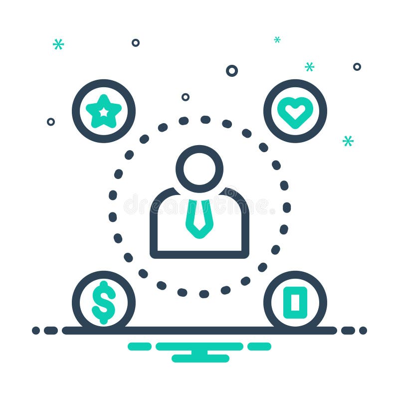 Mix Icon for Affectation, Sham and Pretense Stock Illustration ...