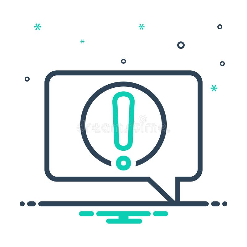 Mix Icon for Alert Message, Reportage and Message Stock Vector ...