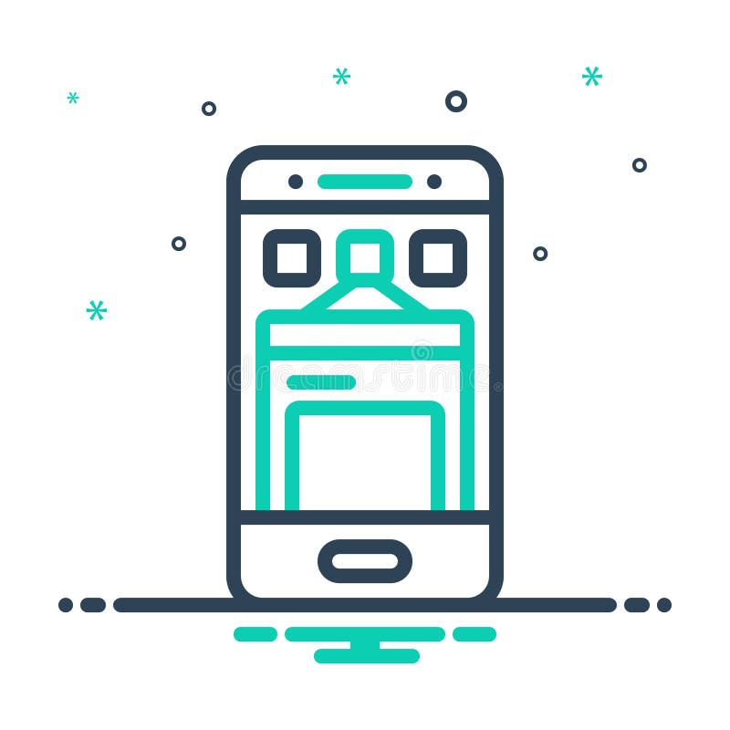 Mix Icon for App, Technology and Smartphone Stock Vector - Illustration ...