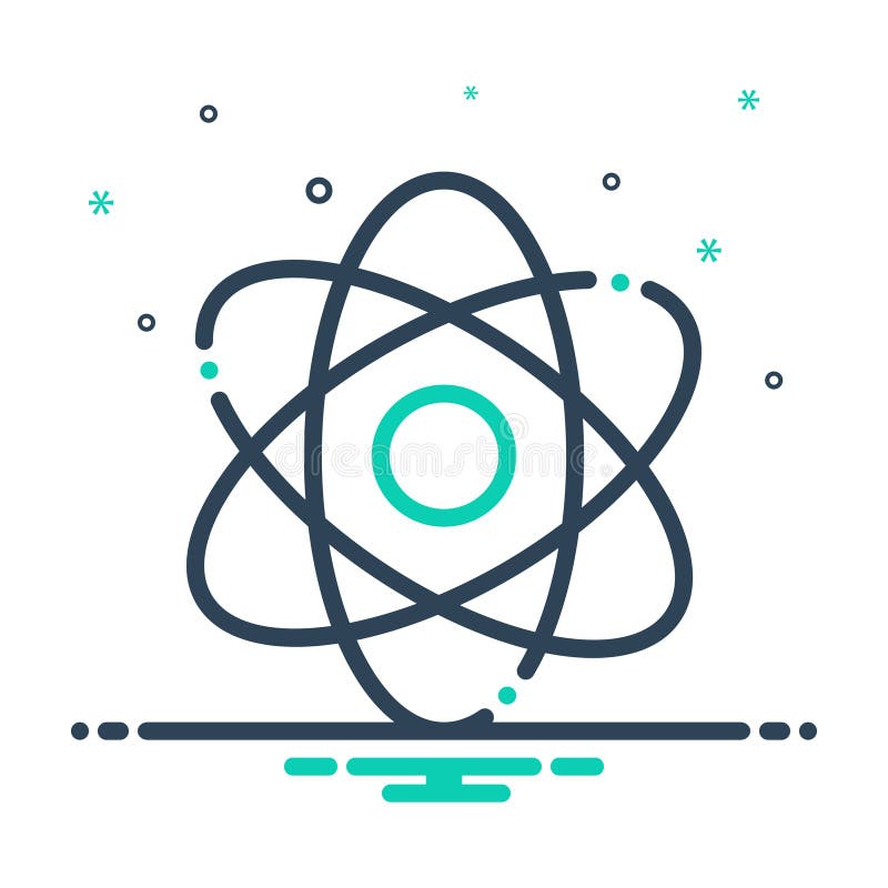 Mix Icon for Atomizing, Molecules and Quantum Stock Vector ...
