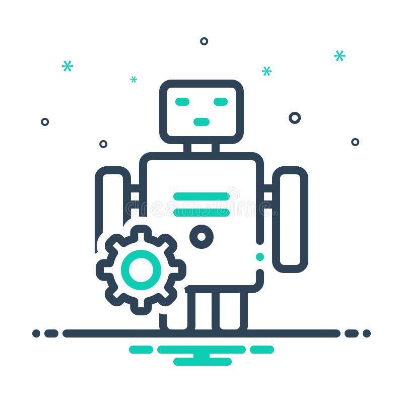 Mix Icon for Automatically, Machine and Process Stock Vector ...