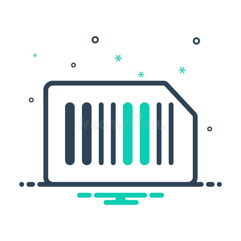 Black Mix Icon for Barcode, Code and Price Stock Vector - Illustration ...