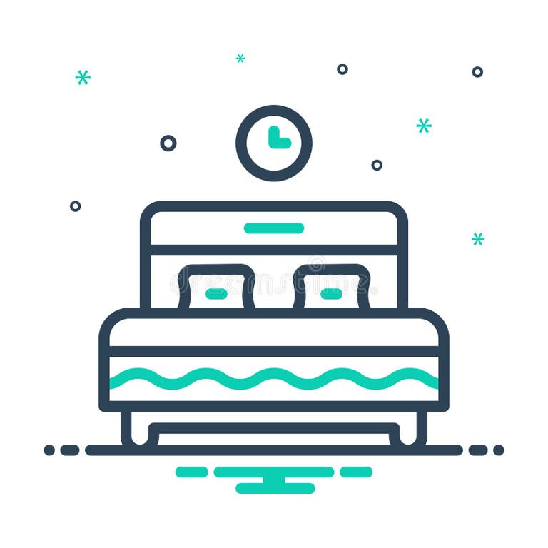 Mix Icon for Bed, Bedstead and Bunk Stock Vector - Illustration of doss ...