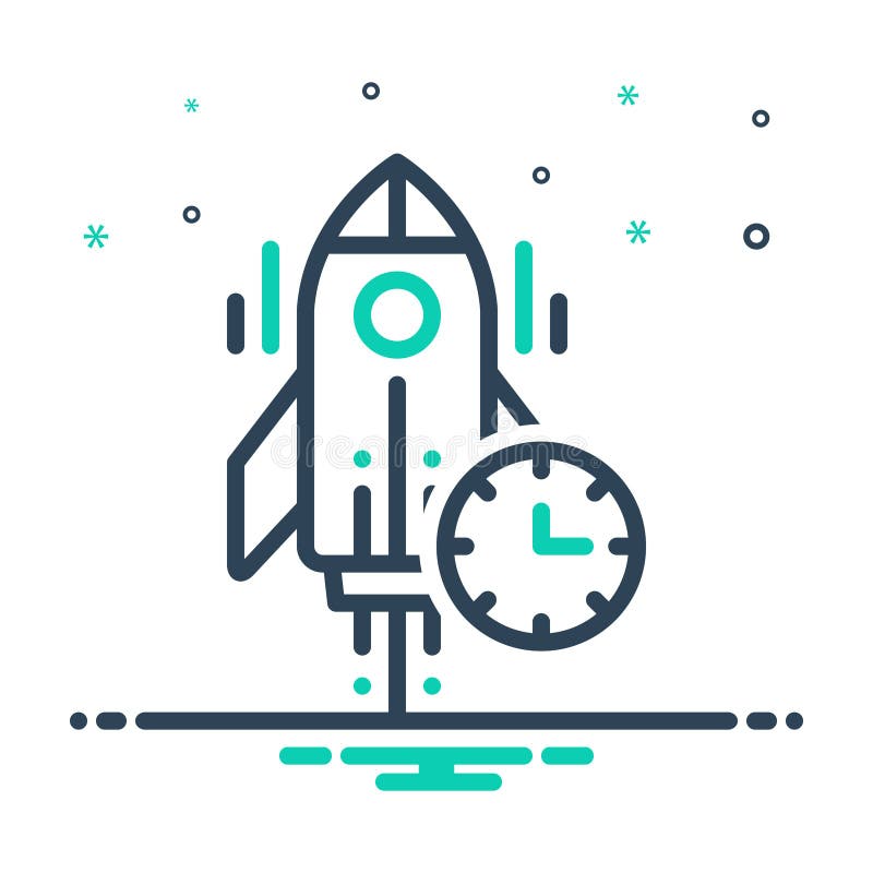 Mix Icon for Begun, Begin and Start Stock Vector - Illustration of ...