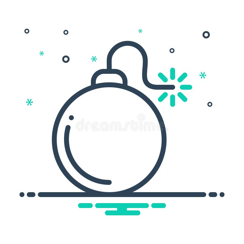 Black Mix Icon for Bomb, Weapon and Explosive Stock Vector ...