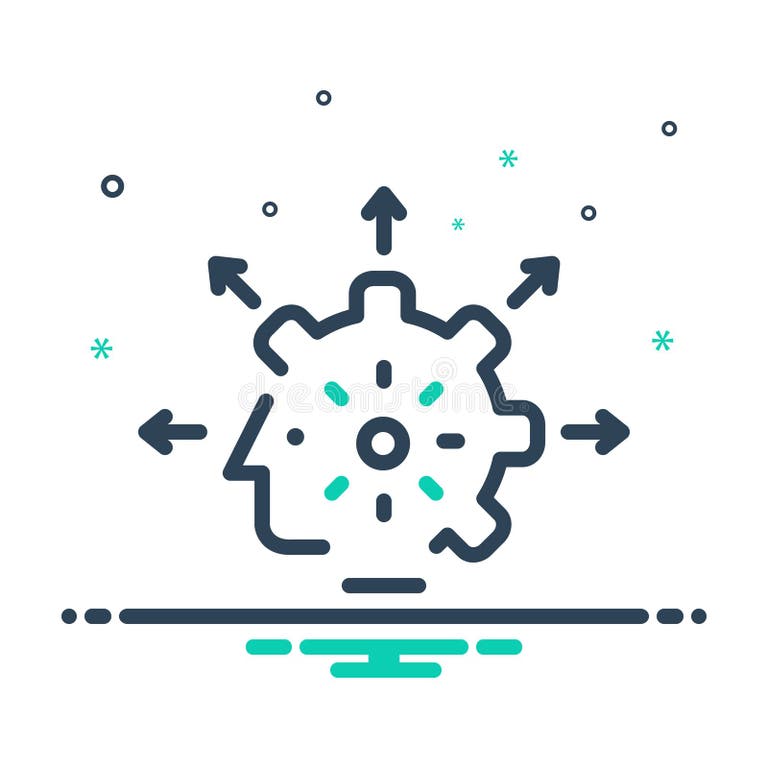 Black Mix Icon for Capabilities, Capacitation and Ability Stock Vector ...