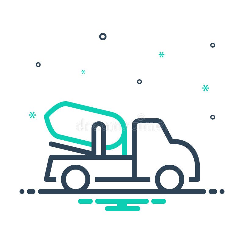 Mix Icon for Cement Truck, Construction and Architecture Stock Vector ...