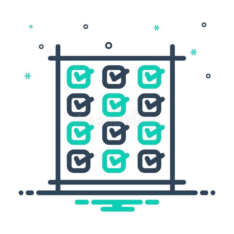 Mix Icon for Check, List and Notebook Stock Vector - Illustration of ...
