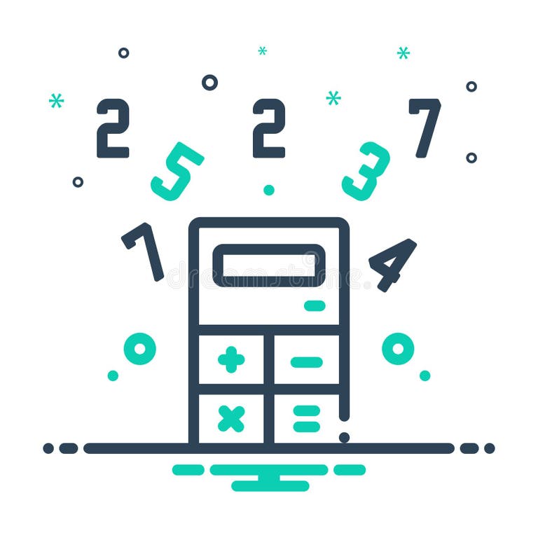 Mix Icon for Coefficient, Quotient and Multiplier Stock Illustration ...