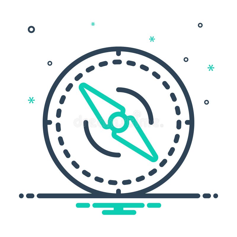 Mix Icon for Compass, Explore and Orienteering Stock Vector ...