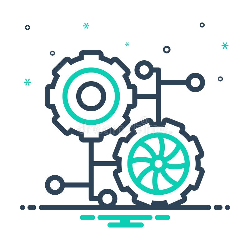 Mix Icon for Connection Process, Connection and Integrate Stock Vector ...