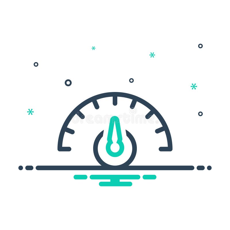 Mix Icon for Dashboard, Speedometer and Speed Stock Vector ...