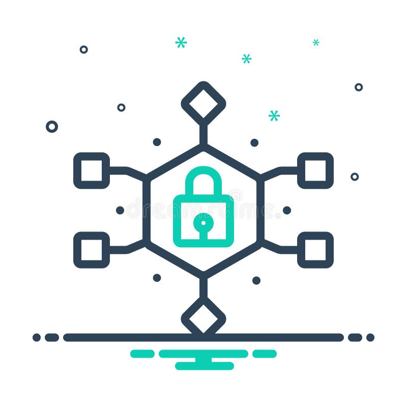 Black Mix Icon for Data Encryption, Gadget and Technology Stock Vector ...