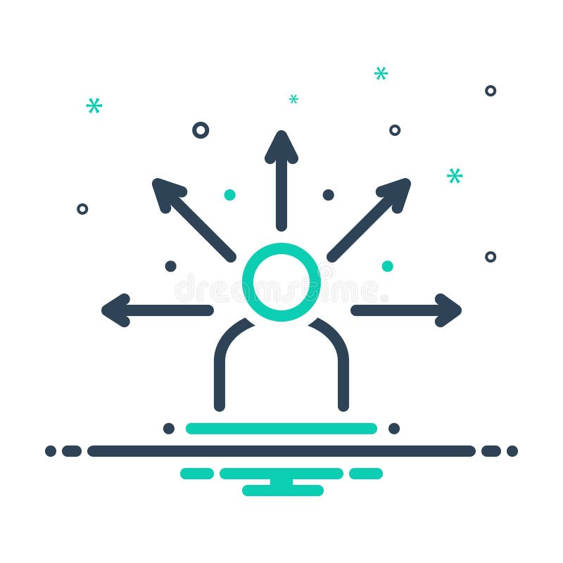 Black Mix Icon for Decision Making, Problem and Choices Stock Vector ...