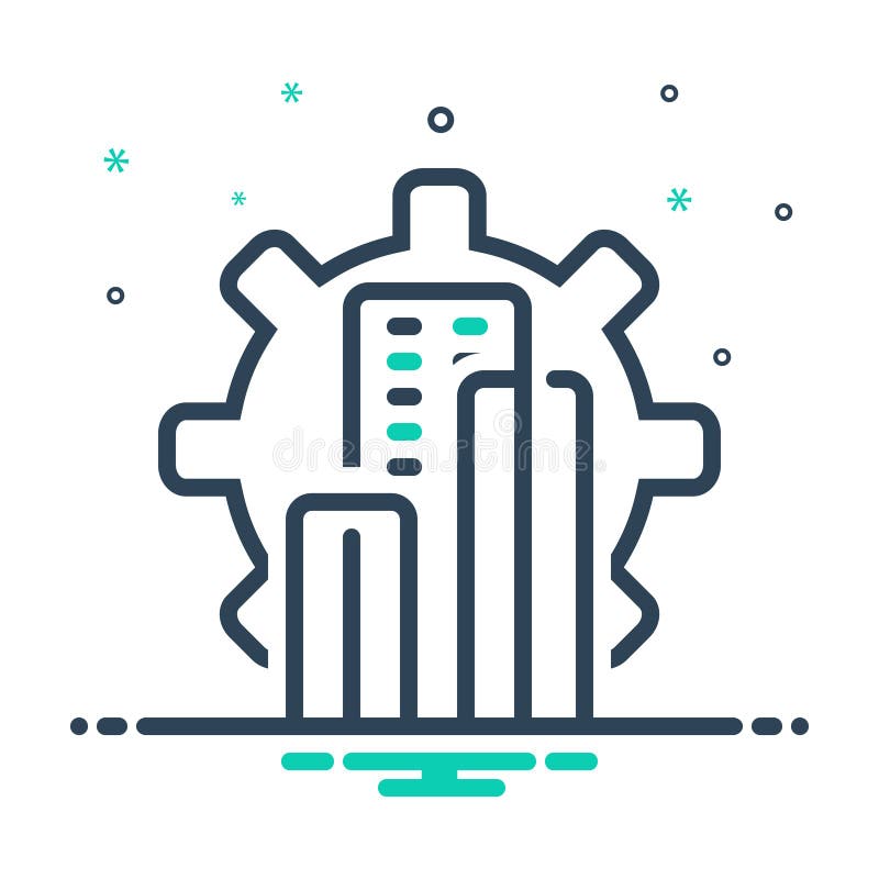 Black Mix Icon for Development, Evolution and Growth Stock Vector ...