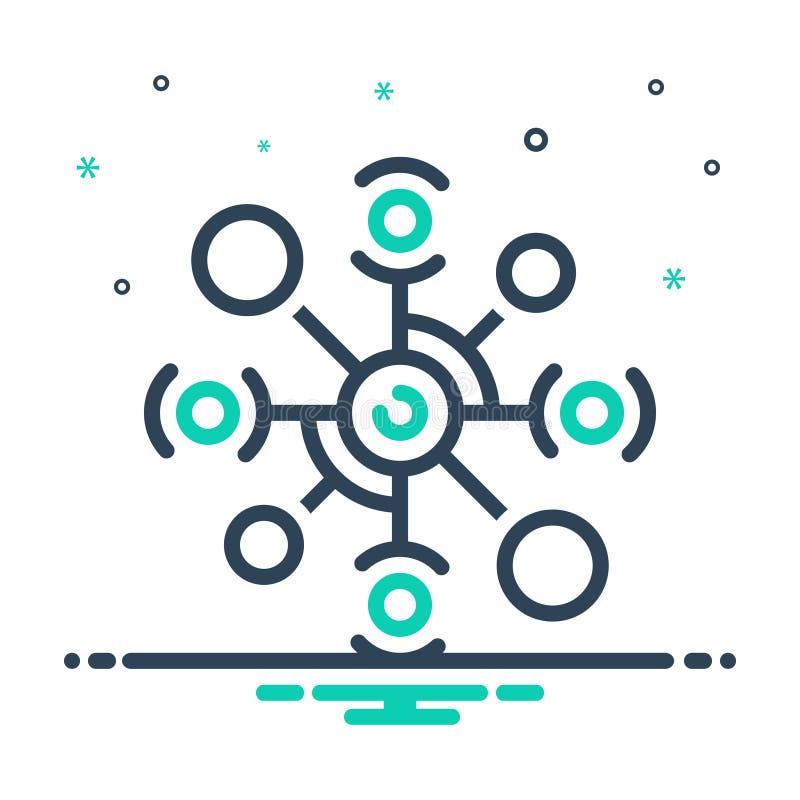 Mix Icon for Diagram, Delineation and Sketch Stock Illustration ...