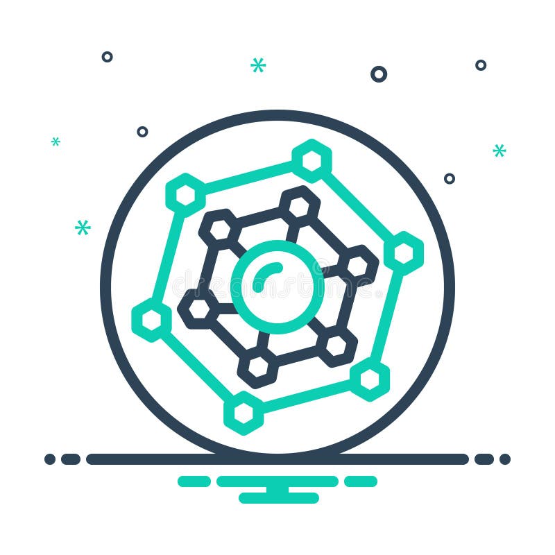 Mix Icon for Diagram, Delineation and Sketch Stock Illustration ...