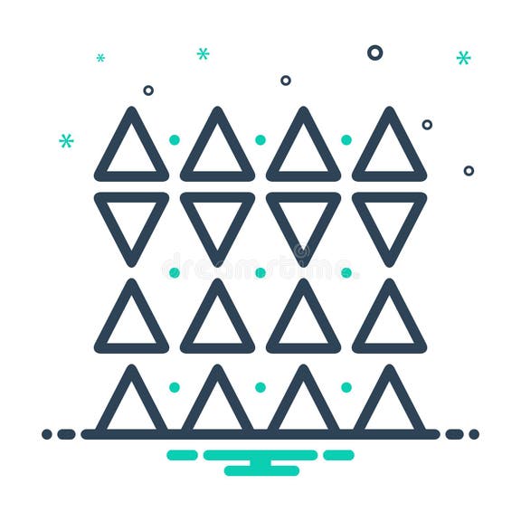 Mix Icon for Discrepancies, Shape and Triangle Stock Vector ...