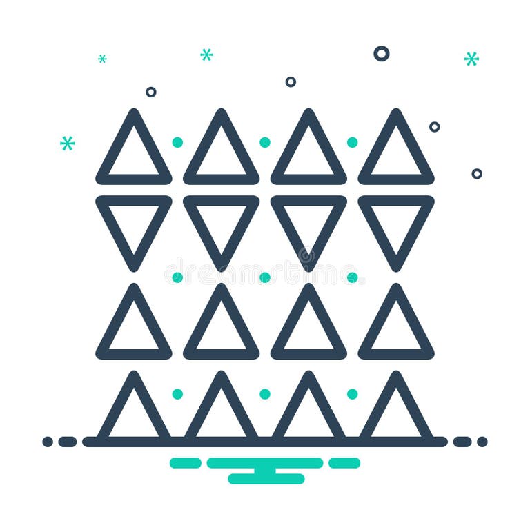 Mix Icon for Discrepancies, Shape and Triangle Stock Vector ...