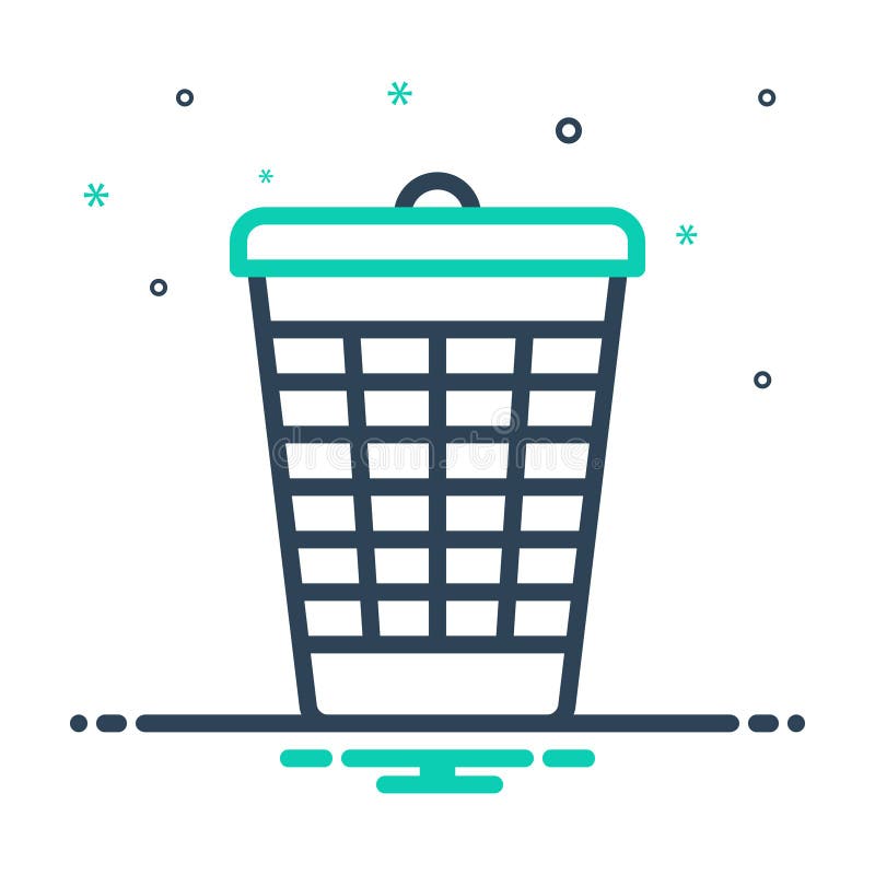 Mix Icon for Dustbin, Bin and Cans Stock Vector - Illustration of ...