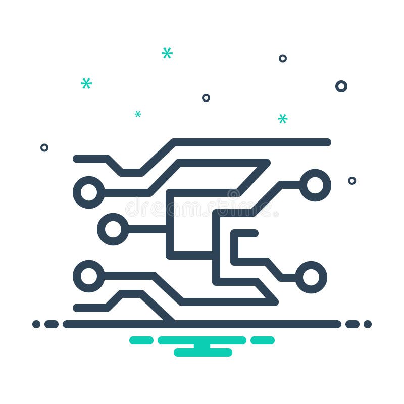 Mix Icon for Electronics, Technology and Circuits Stock Vector ...
