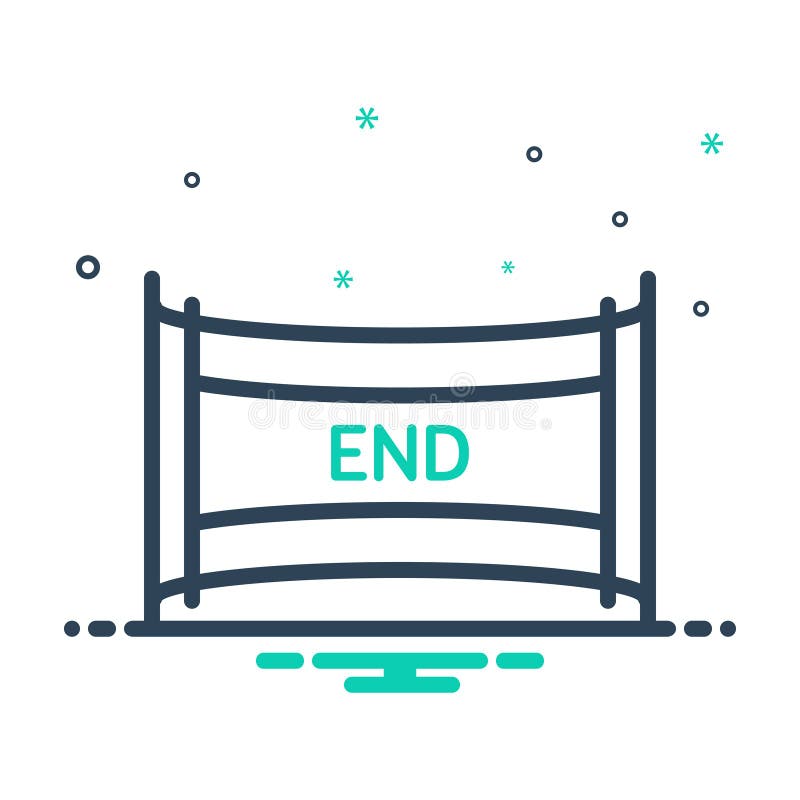 Mix Icon for Finish, Complete and End Stock Illustration - Illustration ...