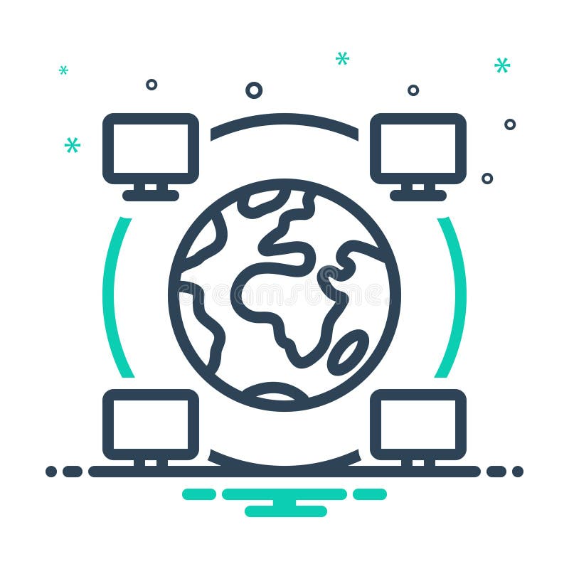 Mix Icon for Extranet, Monitor and Network Stock Vector - Illustration ... Mix Icon for Extranet, Monitor and Network Stock Vector - Illustration ...