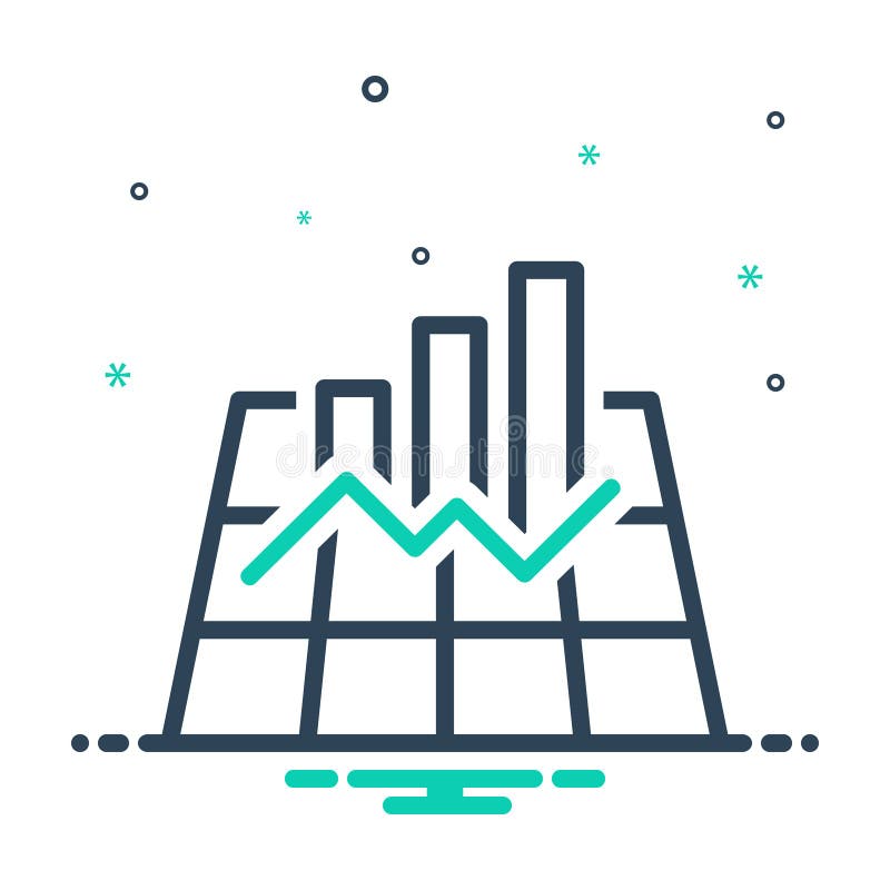 Black Mix Icon for Graph, Chart and Infographic Stock Vector ...