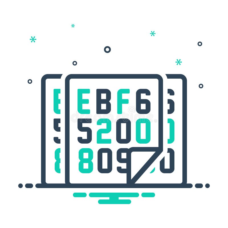 Mix Icon for Hexadecimal, Data and Security Stock Vector - Illustration ...