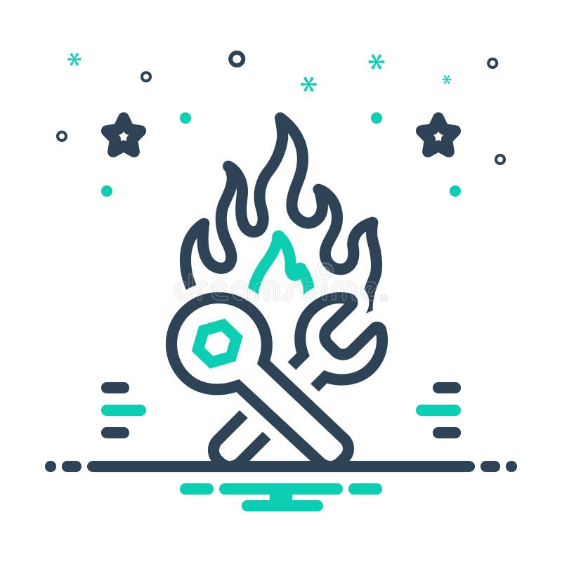 Mix Icon for Hotfix, Quick Fix and Fire Stock Vector - Illustration of ...
