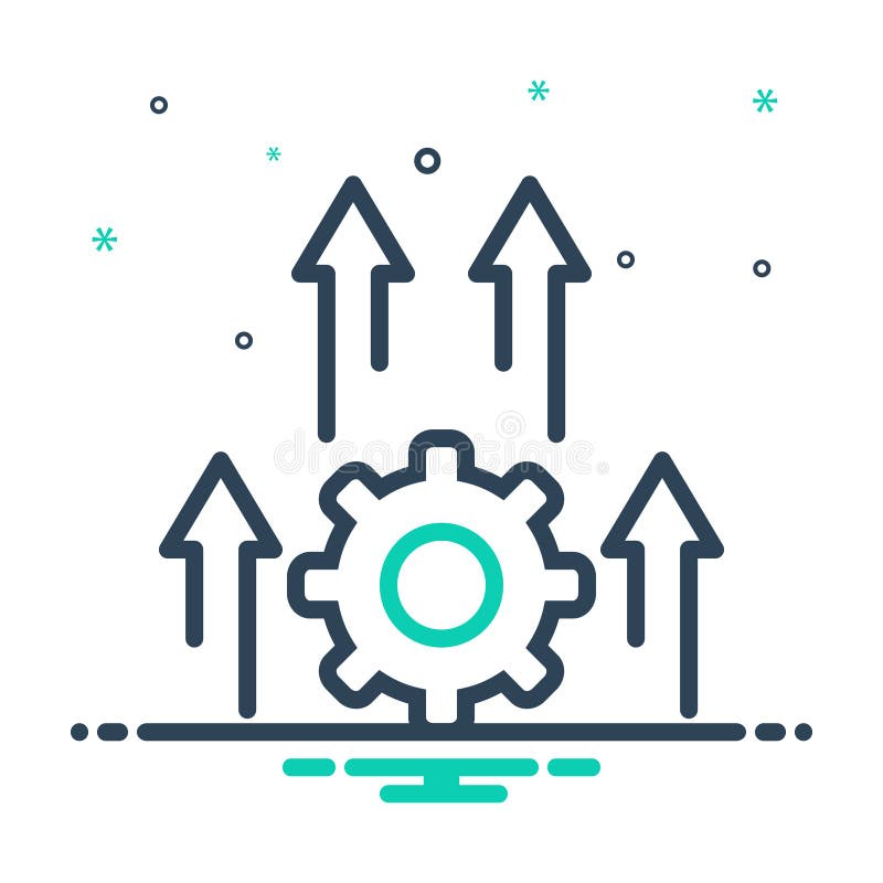 Mix Icon for Inprocessing, Process and Headway Stock Vector ...