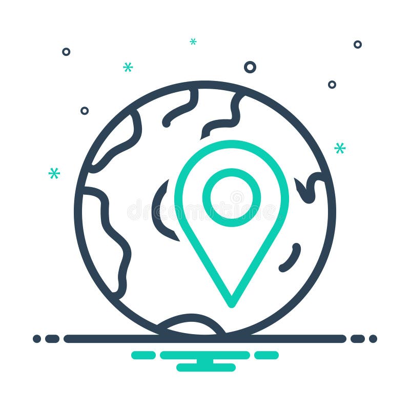 Mix Icon for Locally, App and Localization Stock Vector - Illustration ...