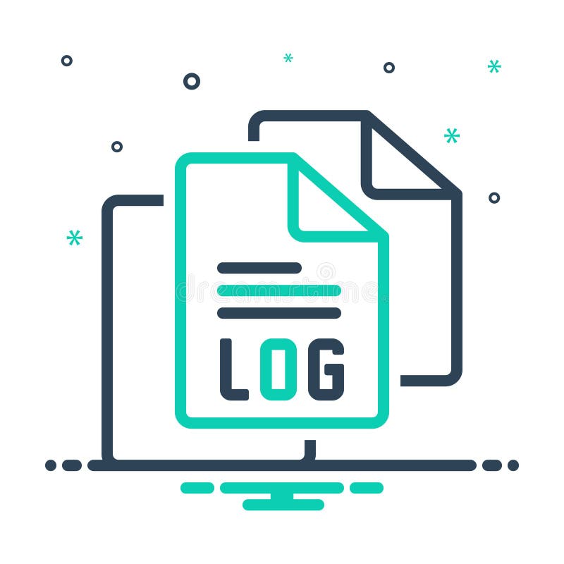 Mix Icon for Logfile, File and Document Stock Vector - Illustration of ...
